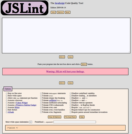 JSLint with SpiderMonkey | Jonathan's Techno-tales